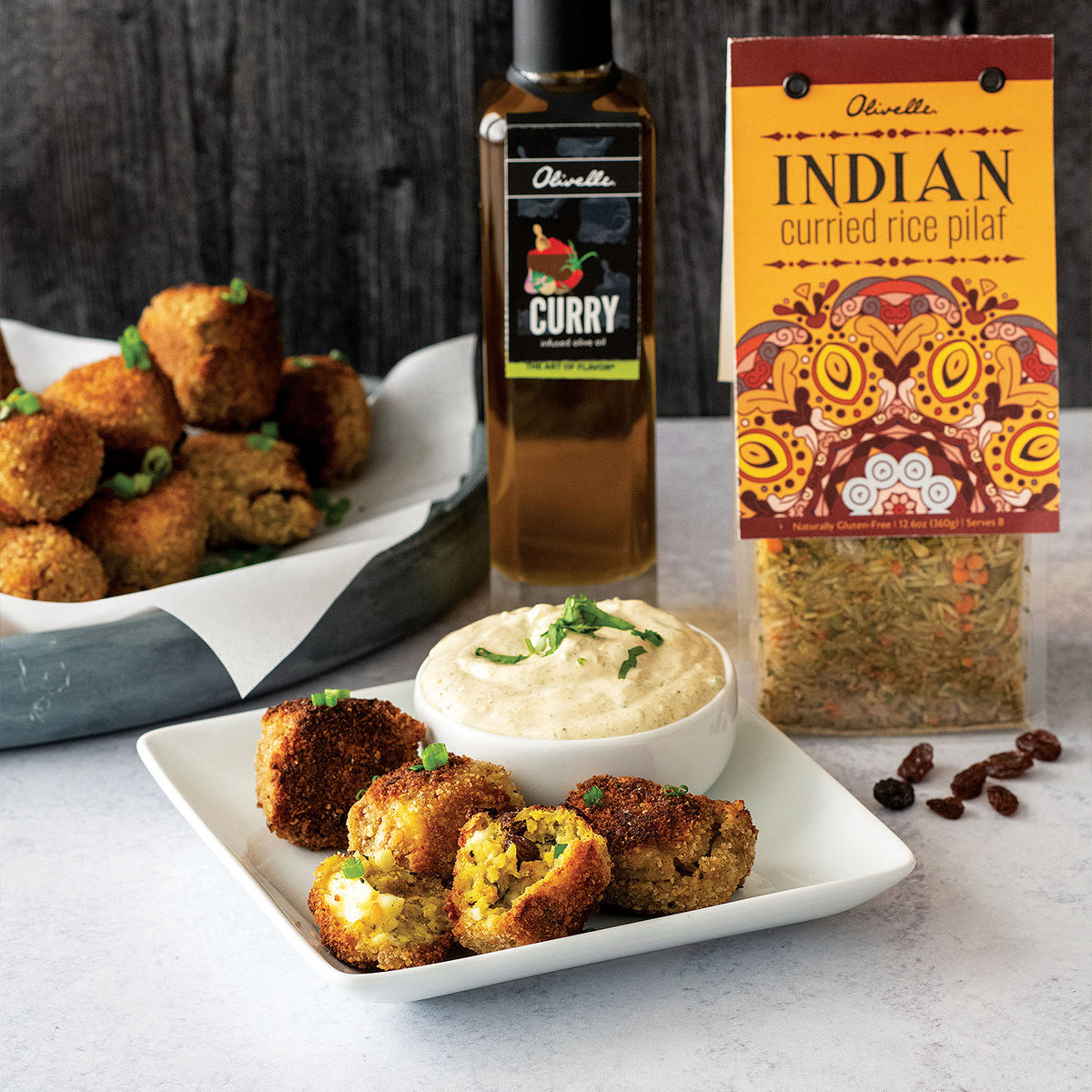 Curried Rice Pilaf Arancini | Olivelle The Art of Flavor®