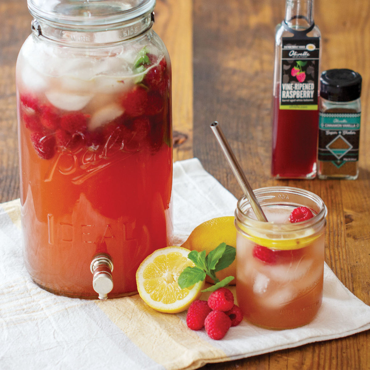 Grilled Raspberry Lemonade | Olivelle The Art of Flavor®